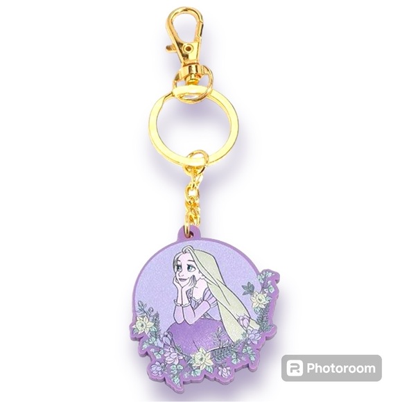 Disney | Accessories | Disney Tangled Princess Rapunzel Floral Keychain ...